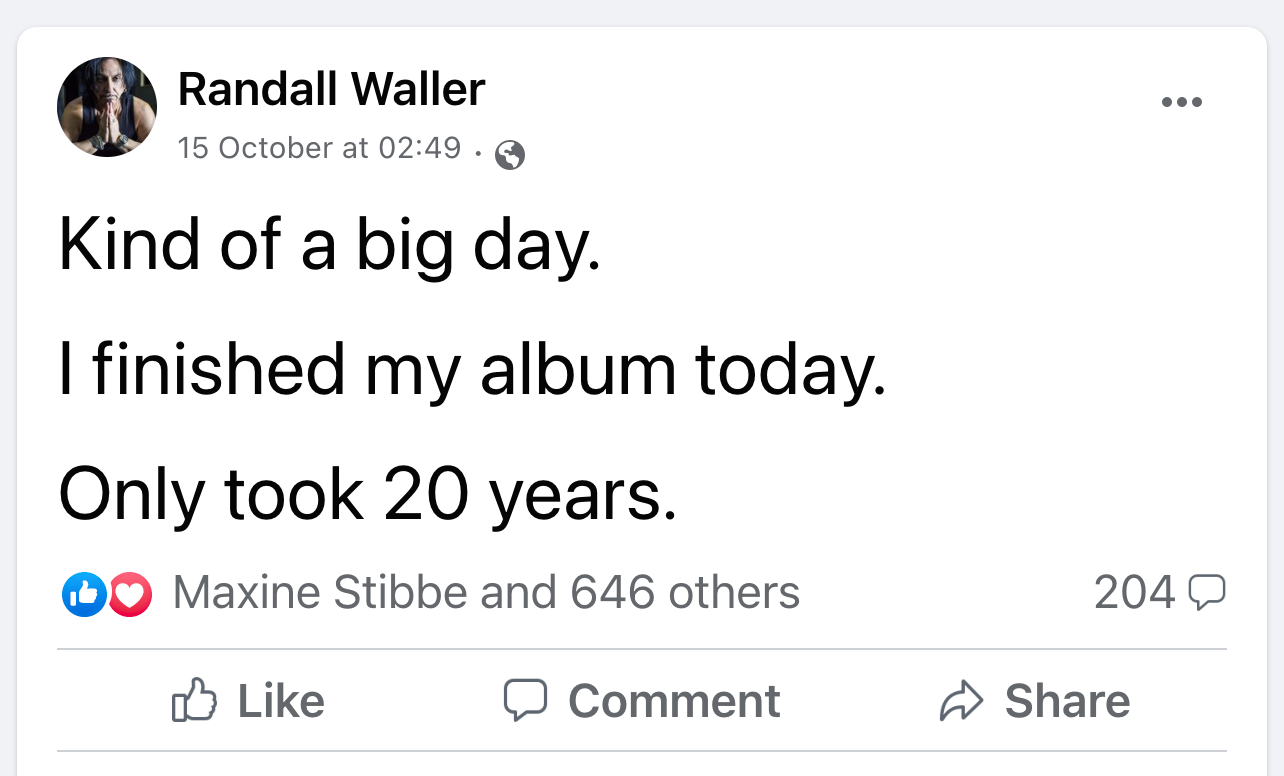 Where is Australian legendary guitarist Randall Waller now?