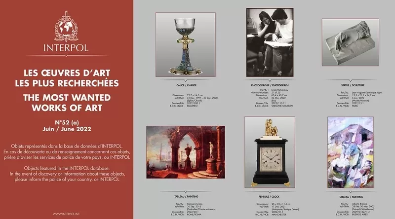 INTERPOL’s global database of Stolen Works of Art